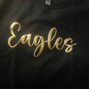 Puff Print Custom Team Name Sweatshirt, Scool Mascot Sweatshirt Shirt ...