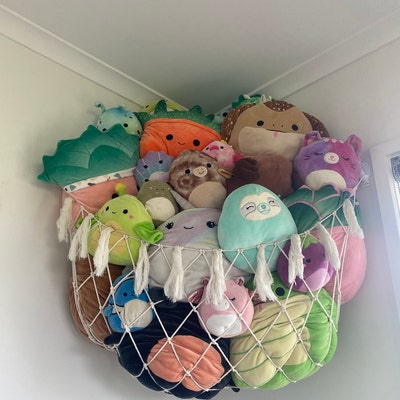 Macrame Toy Hammock Stuffed Animal Storage Squishmallow - Etsy