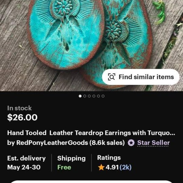 Hand Tooled Leather Hair Slide Round Barrette, Whiskey Brown Mandala ...