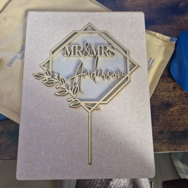 Personalized Wedding Cake Topper / Rustic Wedding Cake Topper / Custom ...