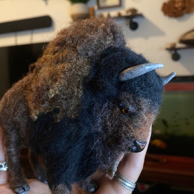 Nearly Extinct Bison Needle Felted Bison or Buffalo Made-to-order Only ...