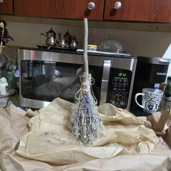 SANCTUARY Herbal Witch Broom Wormwood Lavender 18 Inch Mini Besom - Etsy