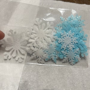 Edible Snowflakes 24 Assorted White Glitter | Etsy