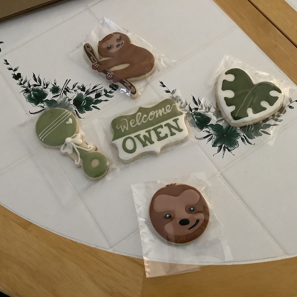 Sloth Baby Shower Cookies - Etsy