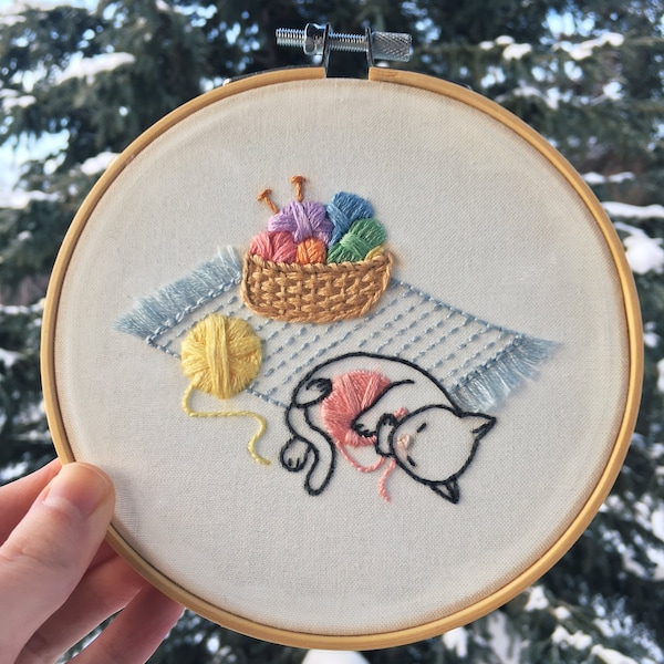Smile Cat Embroidery Tutorial - Etsy
