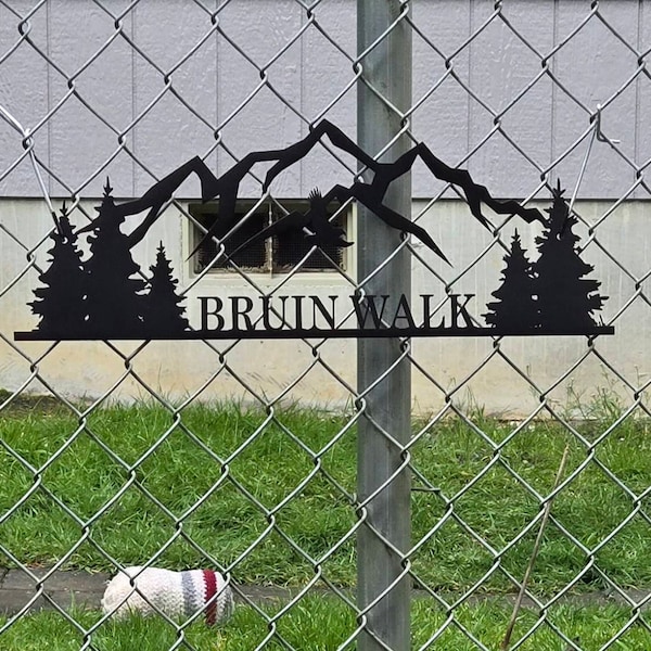 Mountain Range Monogram - Metal Sign - Etsy