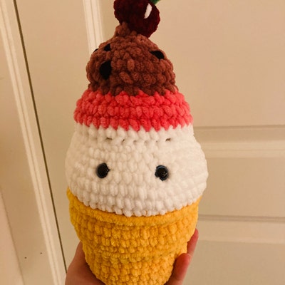 Ice Cream Cone Plush Crochet PATTERN Amigurumi (Instant Download) - Etsy