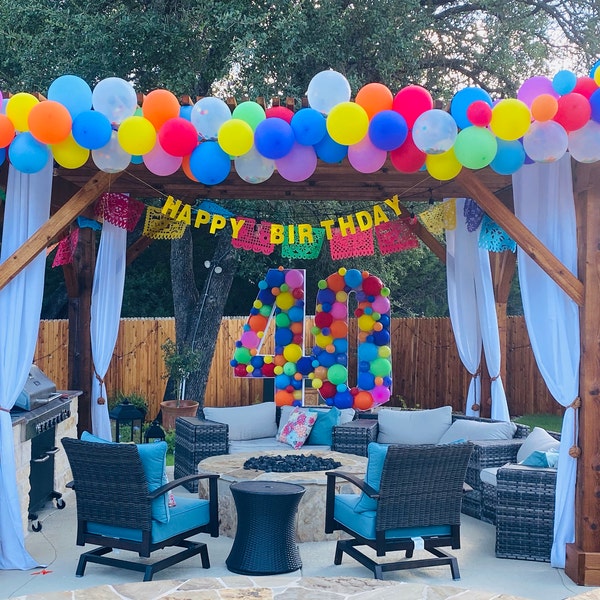 Number 4 All Sizes (from 1ft to 5ft)/mosaic Numbers From Balloons/pdf ...