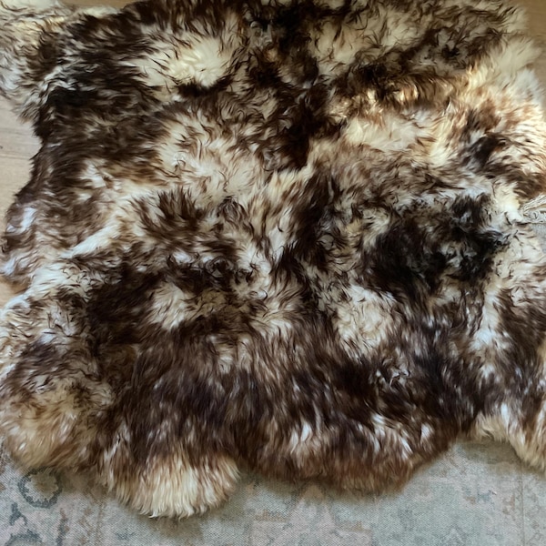 GIANT SHEEPSKIN Double XXL Mouflon Throw Genuine Leather Sheep Skin 48 ...