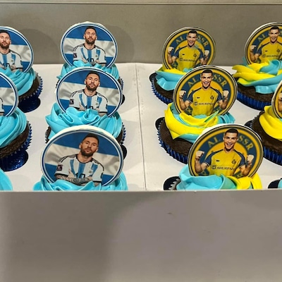 MESSI Cupcake Toppers, Messi Happy Birthday, Argentina Cake Topper - Etsy