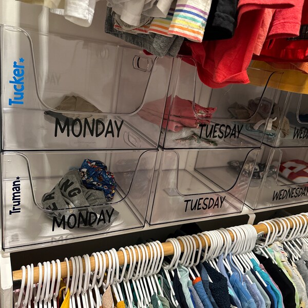 Days of the Week Decal Set | Week Days | Storage Bin Labels | School ...