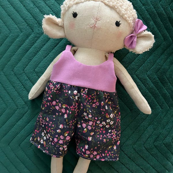 Lamb Sewing Pattern PDF - Make a Cloth Lamb Doll / Stuffed Animal Toy ...