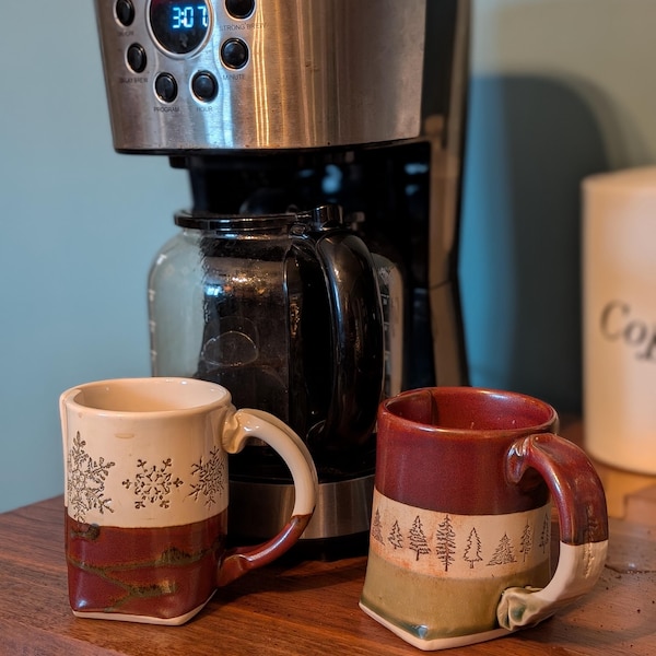Sun Moon Mug, Night Sky Mug, Unique Handmade Ceramic Mug, Man in the ...