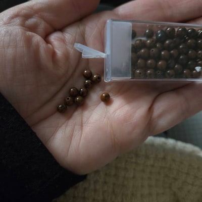 Natural Mahogany Jasper Mahogany Obsidian, High Quality in Round,4mm ...