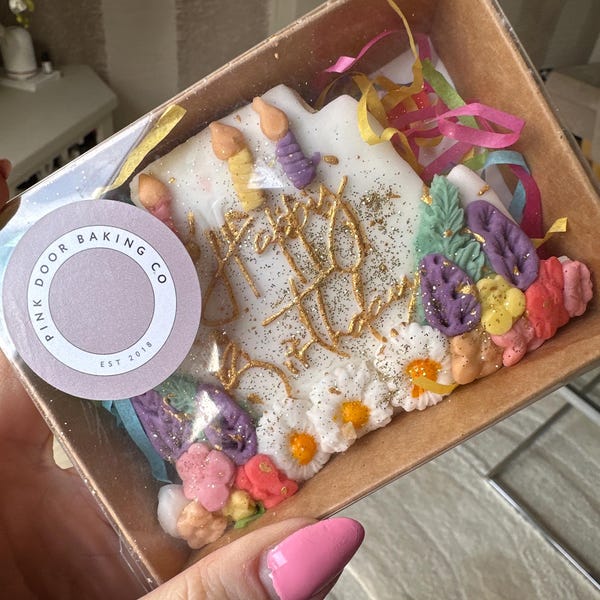 Coastal Biscuit Box, Hand Iced Letterbox Biscuits, Personalised Gift ...