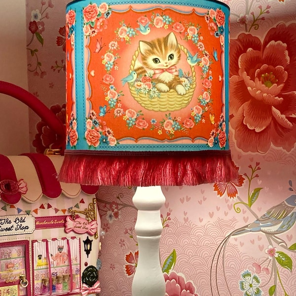 Happy Kittes 20cmx20cm Canvas, Vintage Kitten Kitsch, 1950's Nostalgia ...