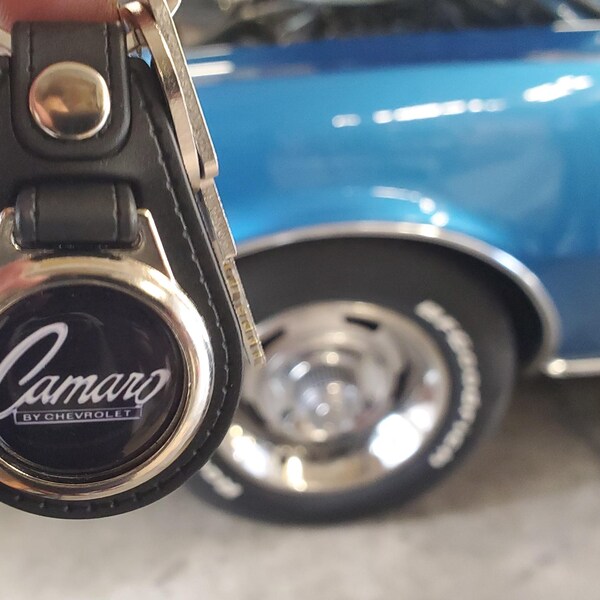 BLACK Corvette Red Leather Keychain - Etsy