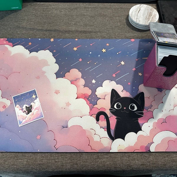 MTG Playmat Cute, Cat TCG Playmat, Pastel Card Playmat, Unofficial MTG ...