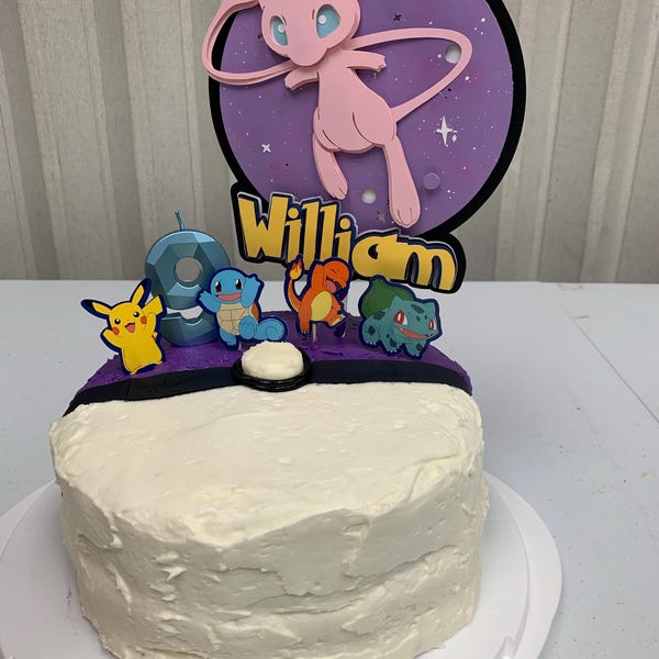 Pokemon Mew Cake Topper/pokemon Birthday Party/pokemon Theme - Etsy
