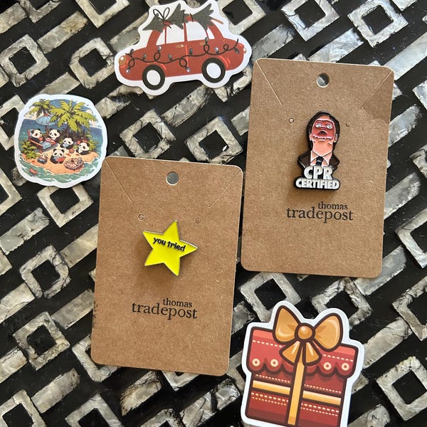 You Tried Gold Star Enamel Lapel Pin Brooch | Meme for Kids Teens ...