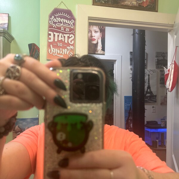 Witch Cauldron Shaker Popsocket™, Glow in the Dark Halloween Shaker ...