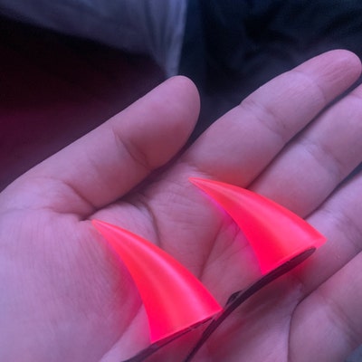 UV Reactive Demon Horns Small Cute Gothic Devil Halloween - Etsy