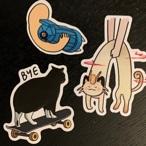 Gigantamax Meowth Sticker / Liquid Cat Sticker / Lucky Cat / - Etsy