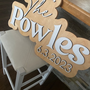Large Last Name Sign, Cut Out Last Name Sign, Wedding Name Sign, Double ...