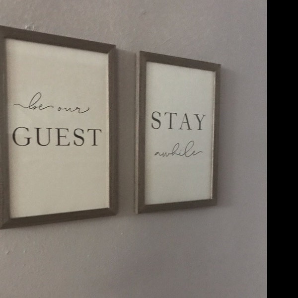 Be Our Guest Stay Awhile Printable, Guest Room Printable, Be Our Guest ...