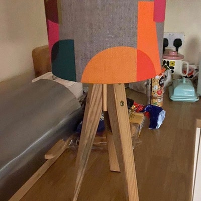 Table Lamp / Rustic Reclaimed Wood Block Table Lamp / Old Wood Block ...