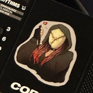 Old Animation Style Alice and Red Queen Sticker Holographic Waterproof ...