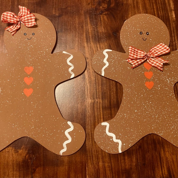 Gingerbread Man Door Hanger - Gingerbread Door Decoration- Christmas ...