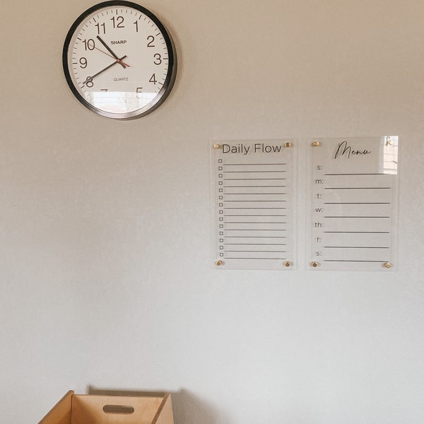 Acrylic to Do List for Wall || Dry Erase Board Clear Acrylic Calendar ...