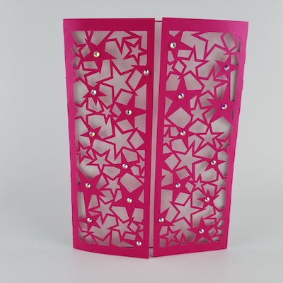 Stars Gate Fold Card SVG Cricut Cut File Star Template Birthday Card ...