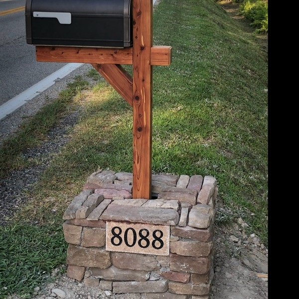 Address Plaque Antiqued Tumbled - Etsy