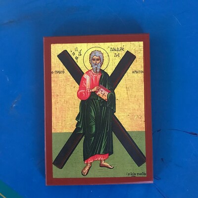 Saint Andrew Icon the Apostle, Handmade Greek Orthodox Icon of St ...
