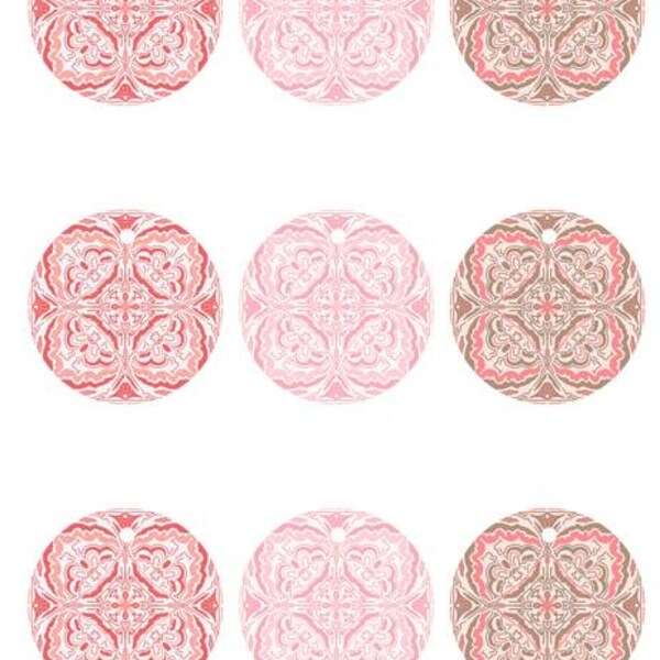 X9 Bundle of Printable Rectangular Gift Tags With Original Vintage Rug ...