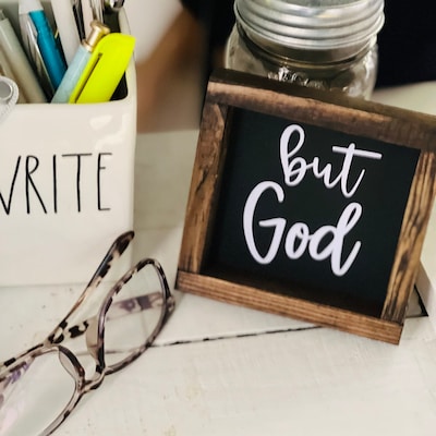 But God Wooden Sign Christian Wall Decor - Etsy