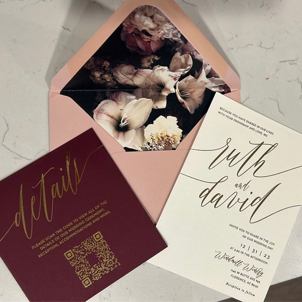 Vellum Insert Card for Wedding Invitations : Customizable - Etsy