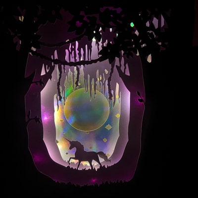 Happy 50th Birthday Shadow Box SVG PDF PNG Paper Cutting Instant ...