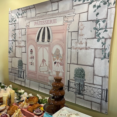 Patisserie Backdrop, French Backdrop, Patisserie Step Repeat, Birthday ...