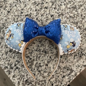 Bluey Mouse Ears, Mouse Ears, Bingo Ears, Bluey and Bingo, Bluey Disney ...