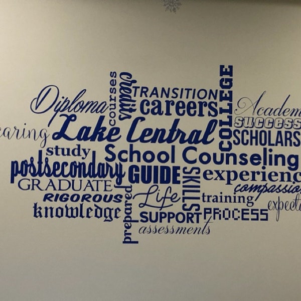 Personalized Word Cloud Vinyl Wall Decal: Custom Design Word Wall ...