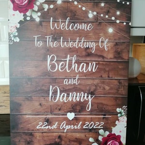 Rustic Wedding Welcome Sign | Etsy