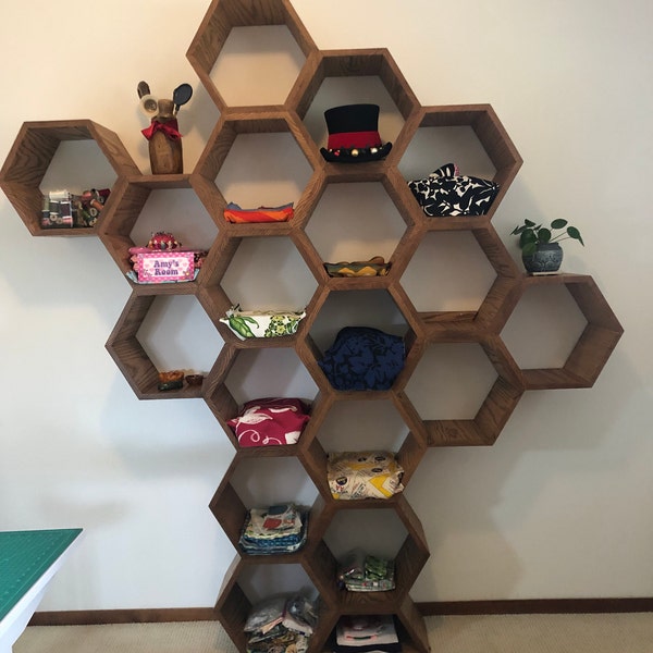Custom Shelving Unit - Honeycomb Shelves, Retail Display, Hexagon Shelf ...