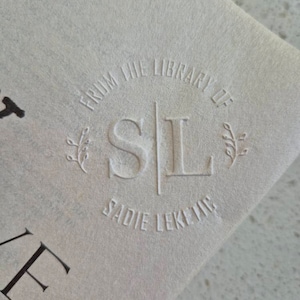 Embossing Stamp, Book Embosser, Ex Libris Book Embosser, Bookish Gifts ...