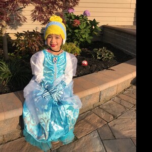 Cinderella Wig Hat,cinderella Wig Crochet Hat,disney Princess Crochet ...