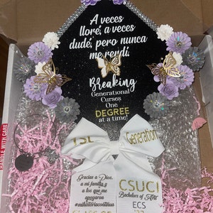 Custom Graduation Cap 3D Paper Flowers Graduation Cap - Etsy