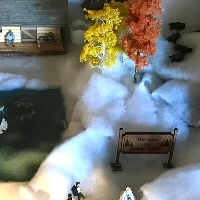 Set of Miniature Buffalo Mini Buffalo Bison Terrarium Supplies Teeny ...