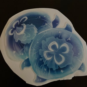 Moon Jellyfish Translucent Vinyl Stickers - Etsy
